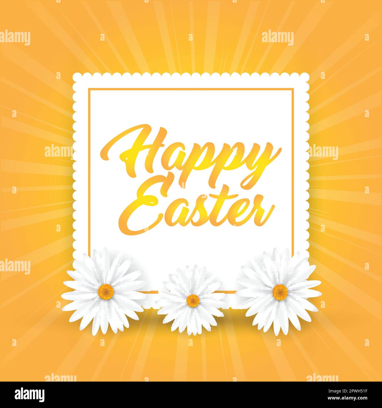 Bright Easter background with daisies Stock Vector Image & Art - Alamy