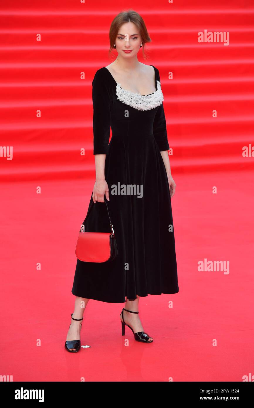 Moscow. Actress Maria Lisovaya at the opening ceremony of the 45th ...