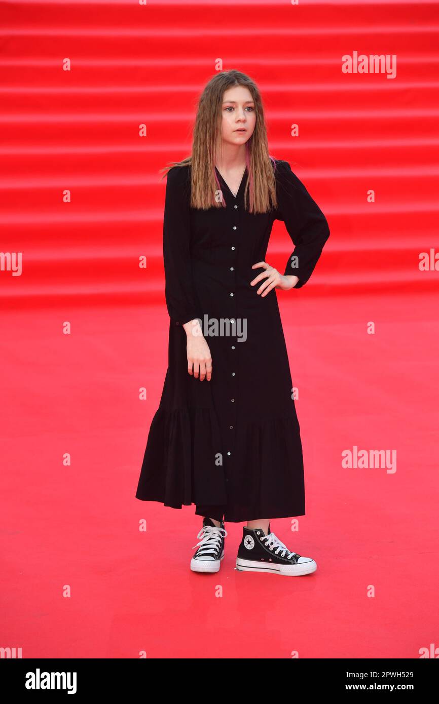 Moscow. Actress Maria Lobanova at the opening ceremony of the 45th ...