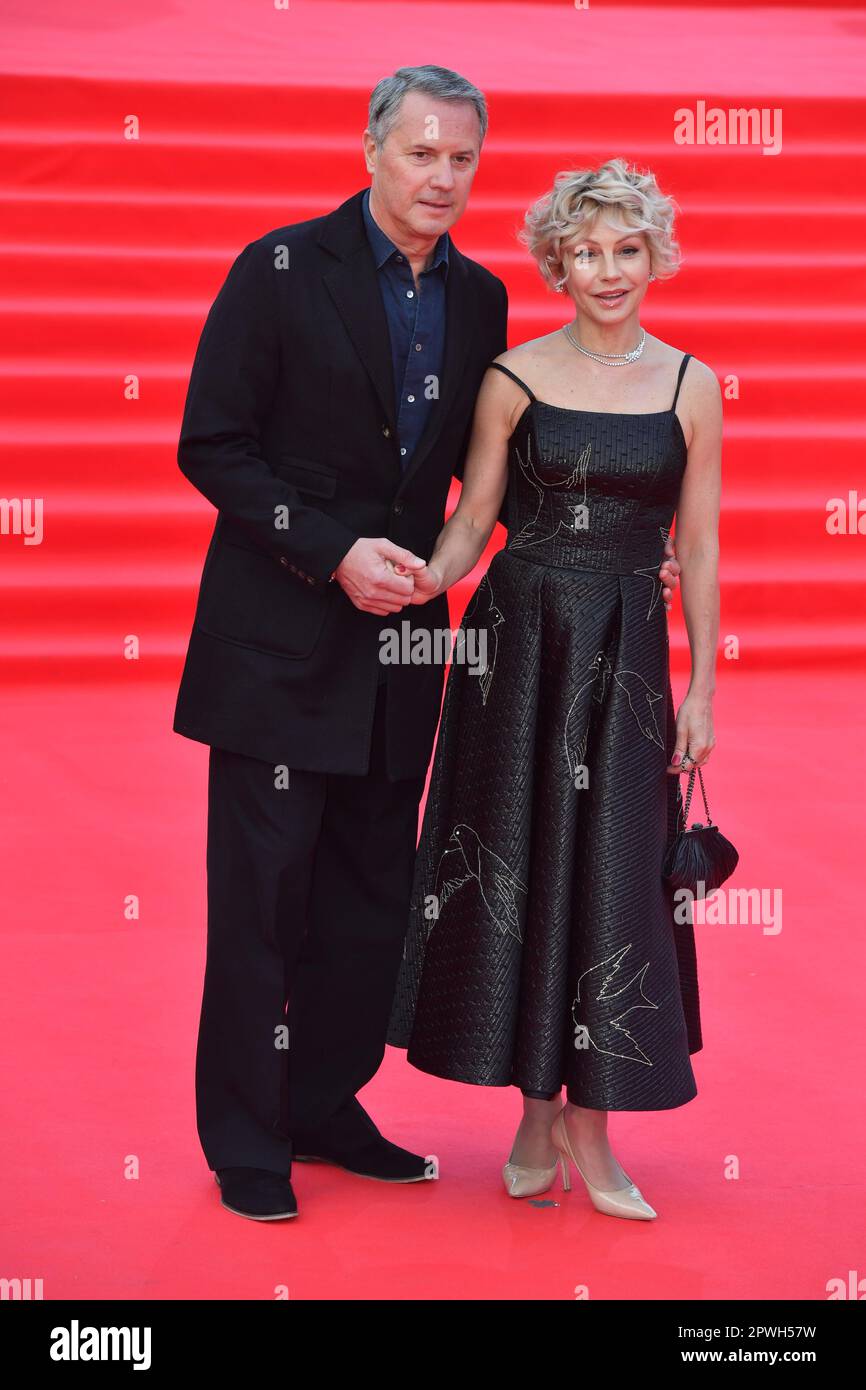 Moscow. Actress Alena Babenko and her husband Eduard Suboch at the ...