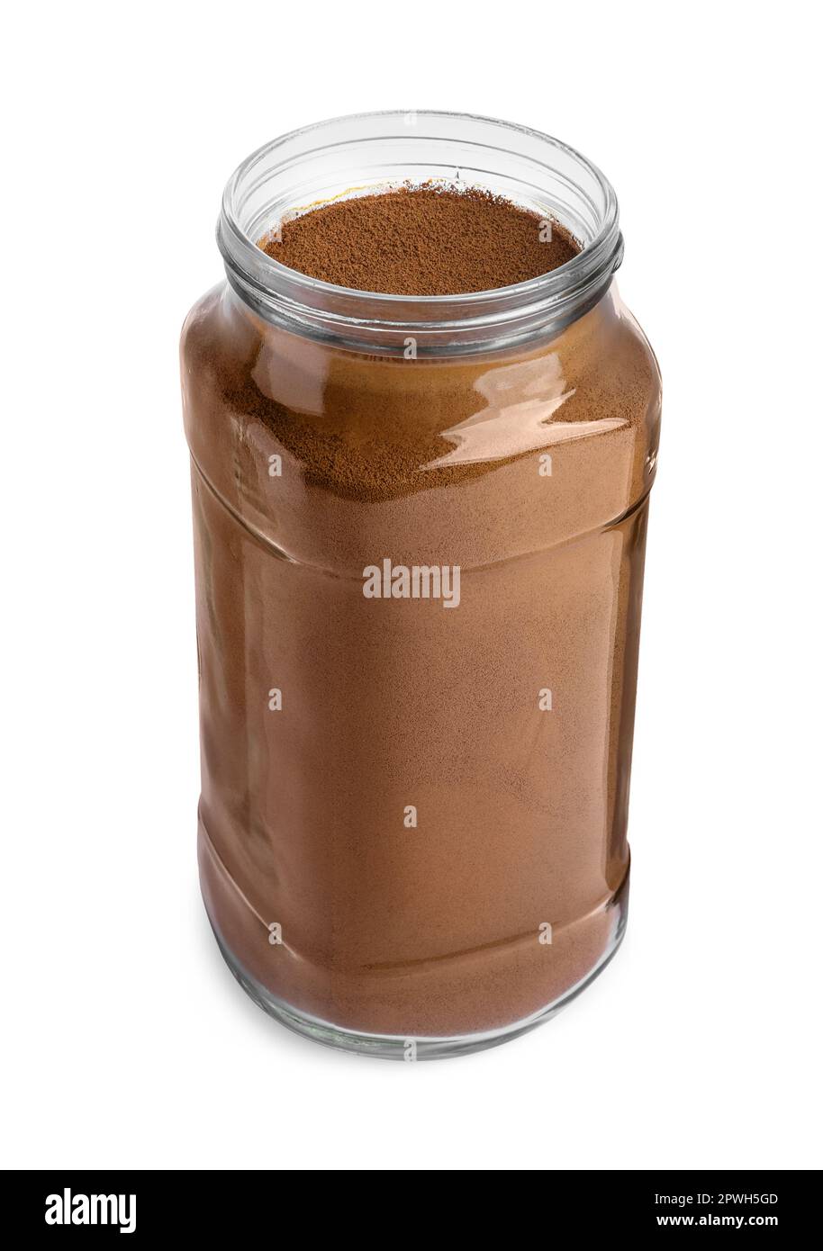 Glass jar of instant coffee isolated on white Stock Photo - Alamy