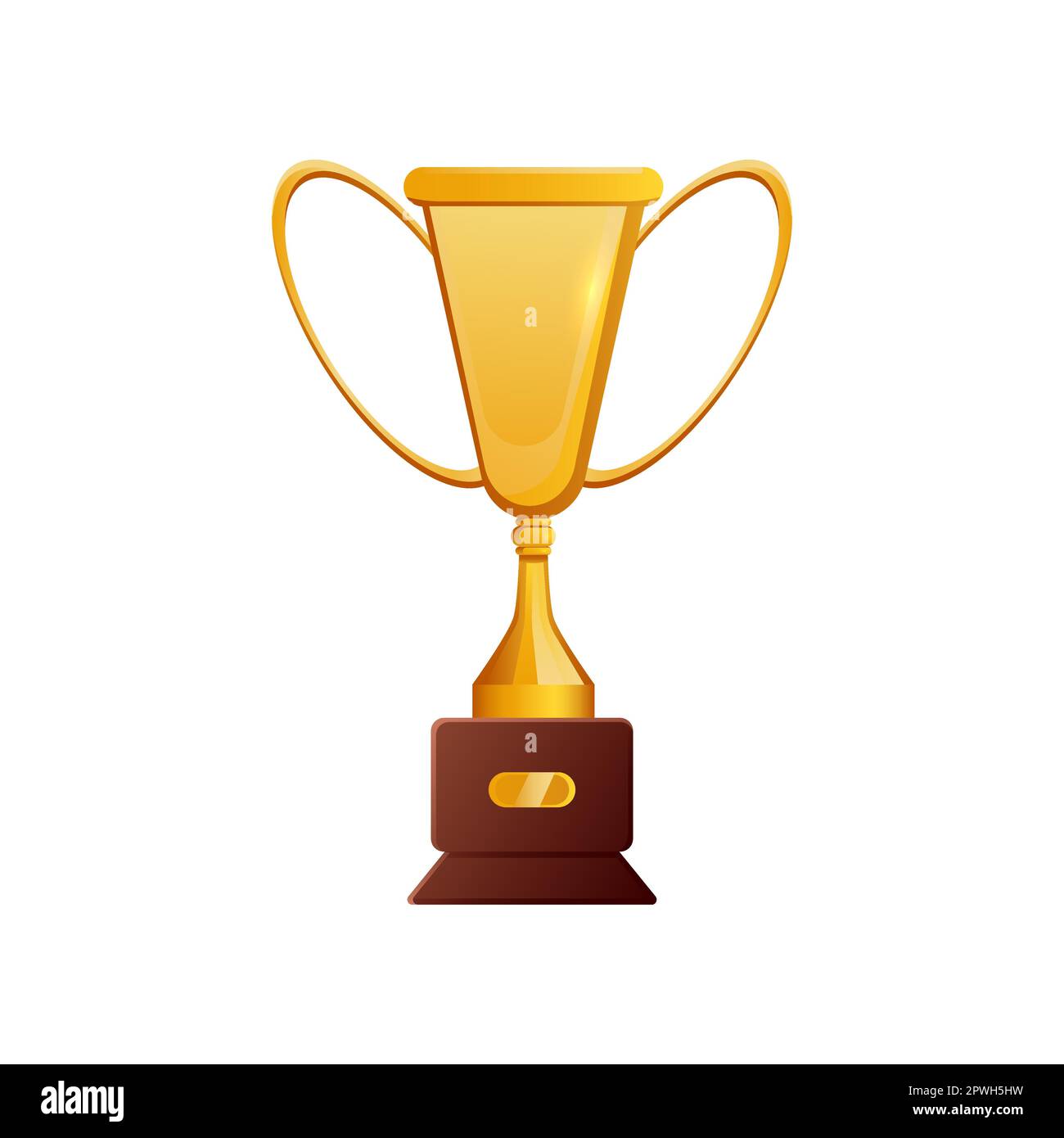 Golden tall award cup with handles for winners and heroes Stock Vector ...