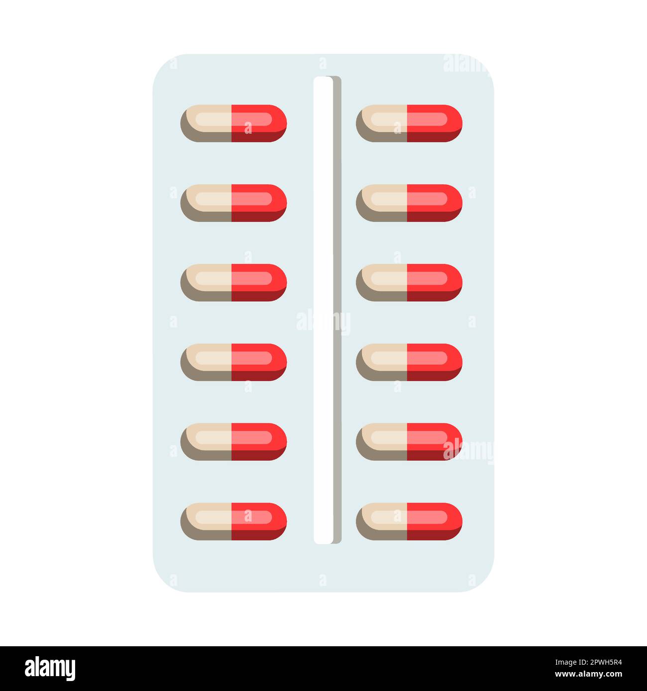 Plate with oval pills, medical objects vector illustration. Cute ...