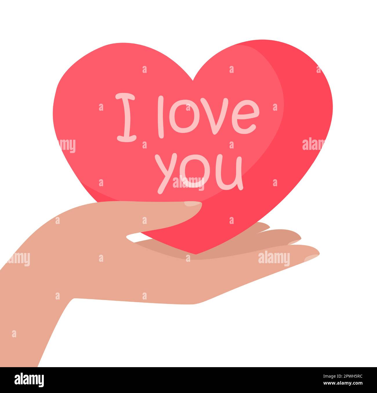 Hand holding comic heart with confession vector illustration Stock ...