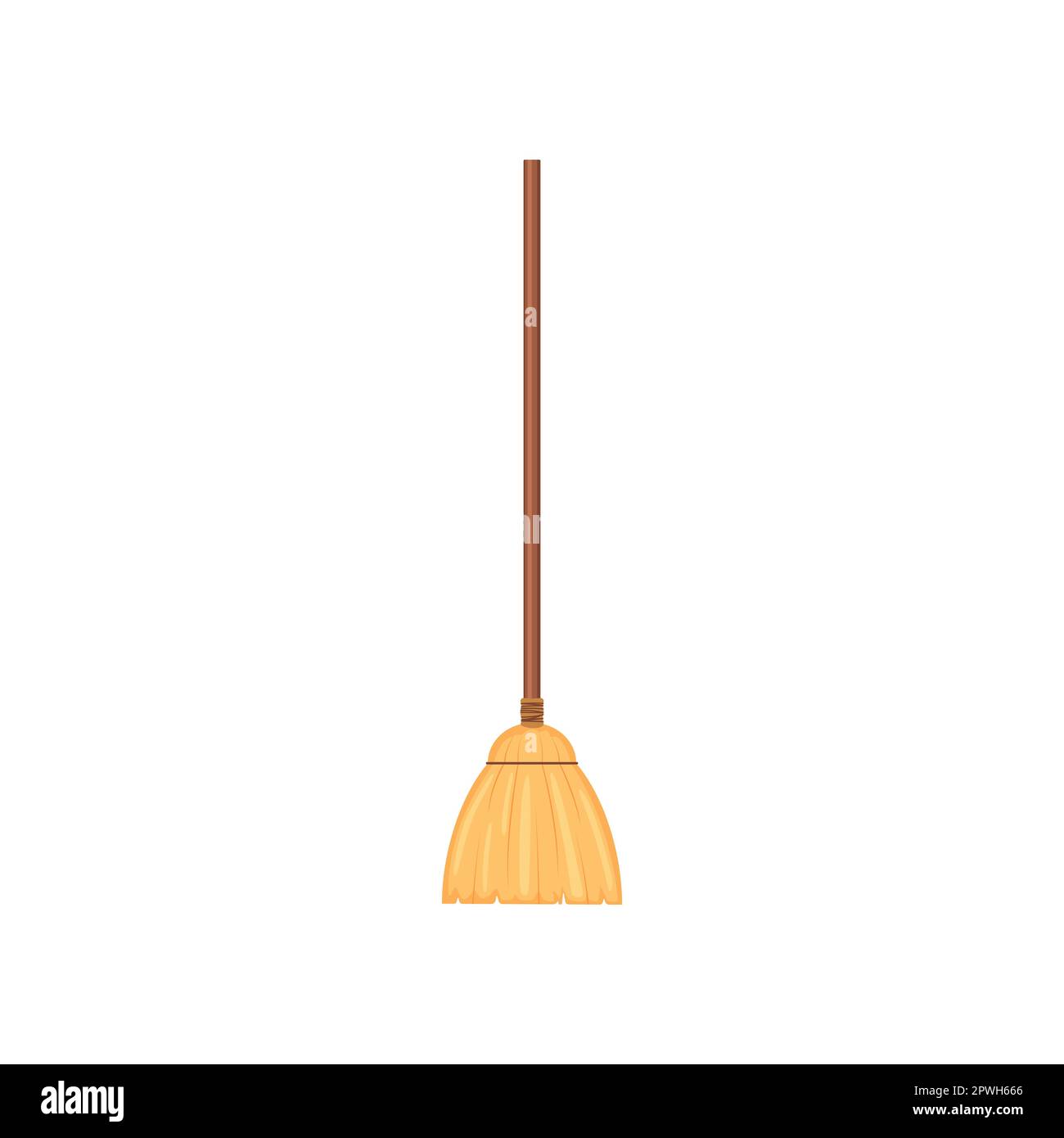 Cartoon broom isolated on white Stock Vector Image & Art - Alamy