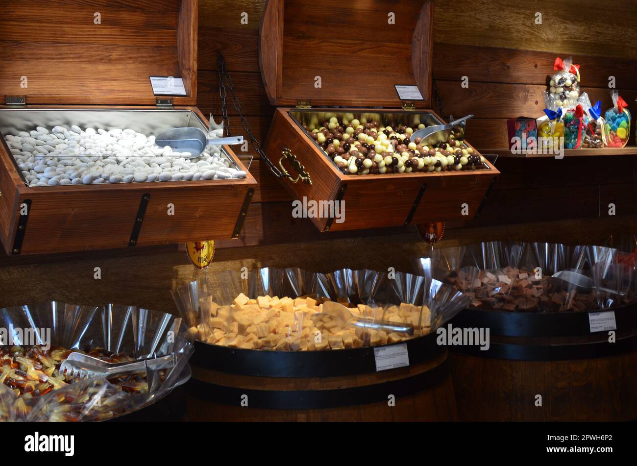 AMSTERDAM, NETHERLANDS - JULY 16, 2022: Assortment of sweets in Captain ...