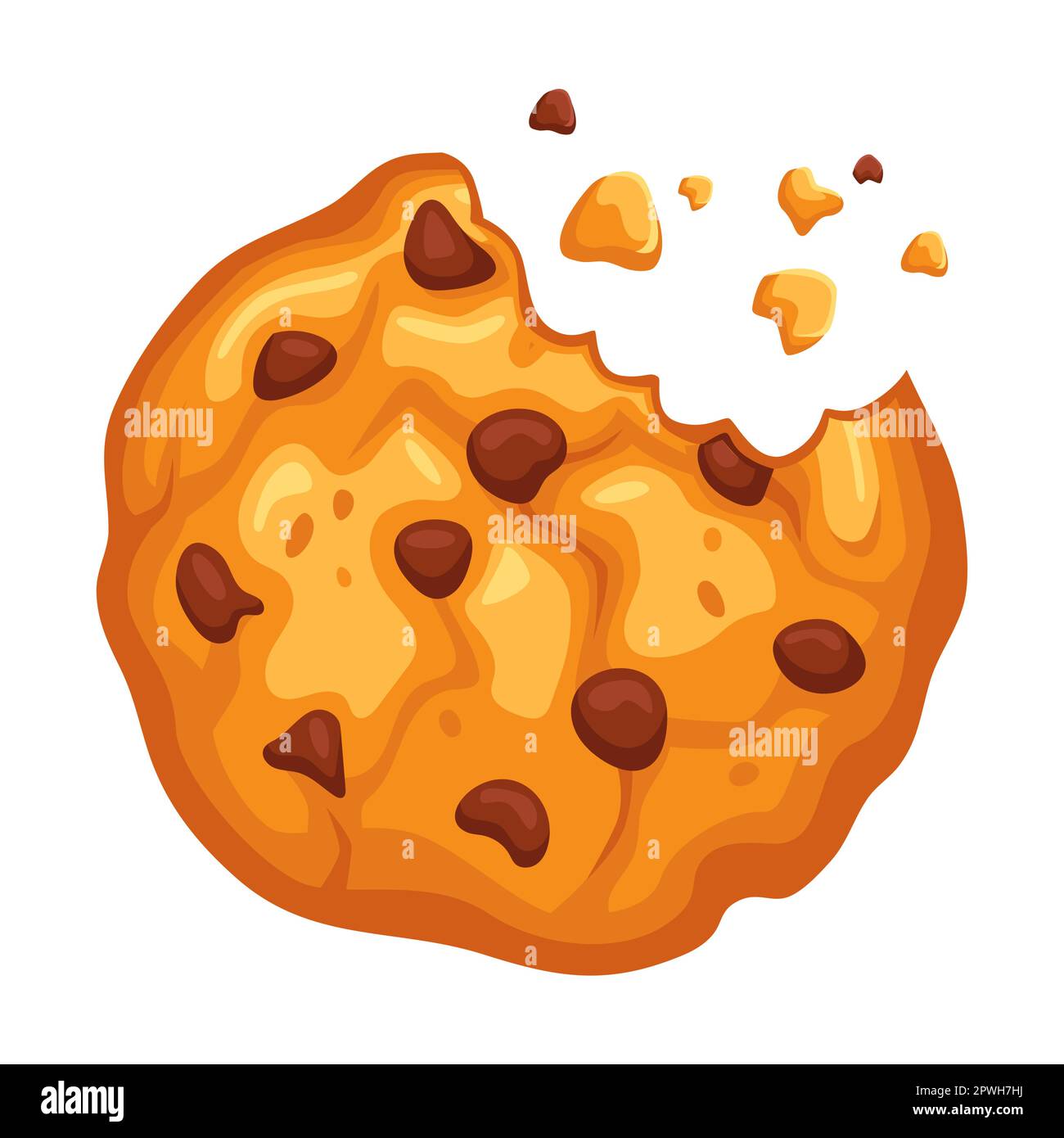 Hot Chocolate And Cookie Cartoon