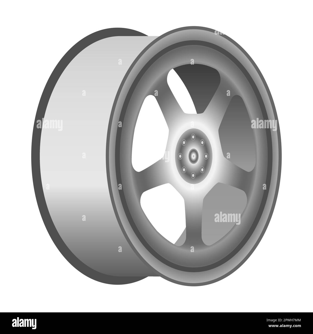 Car disk. Cartoon vector illustration of rubber tire with tread pattern ...
