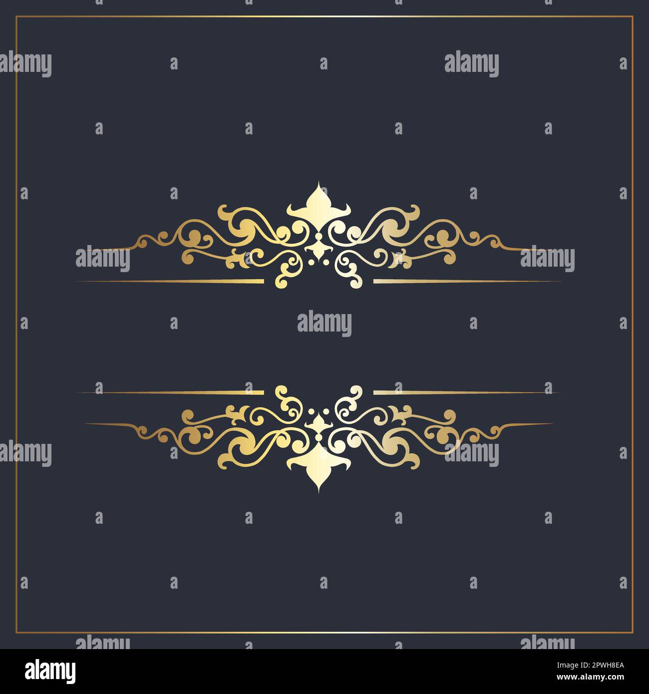 Decorative background with elegant gold ornamental details Stock Vector ...