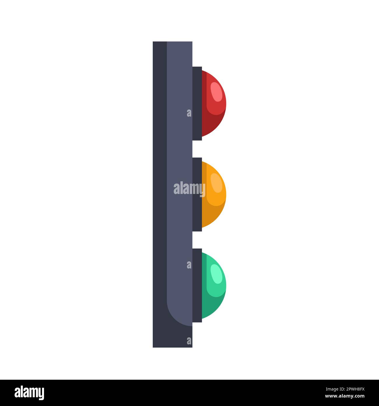 Traffic lights side view vector illustration Stock Vector Image & Art ...