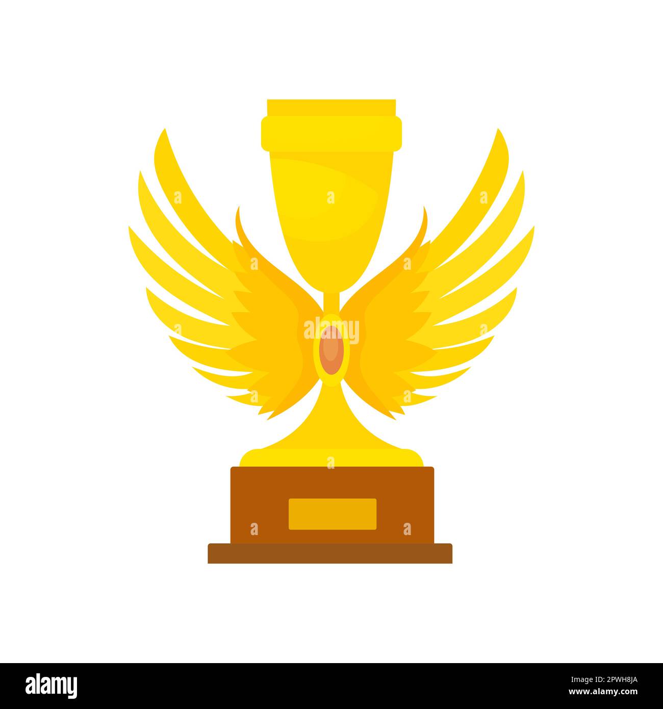 Golden cup with wings for winners vector illustration Stock Vector ...