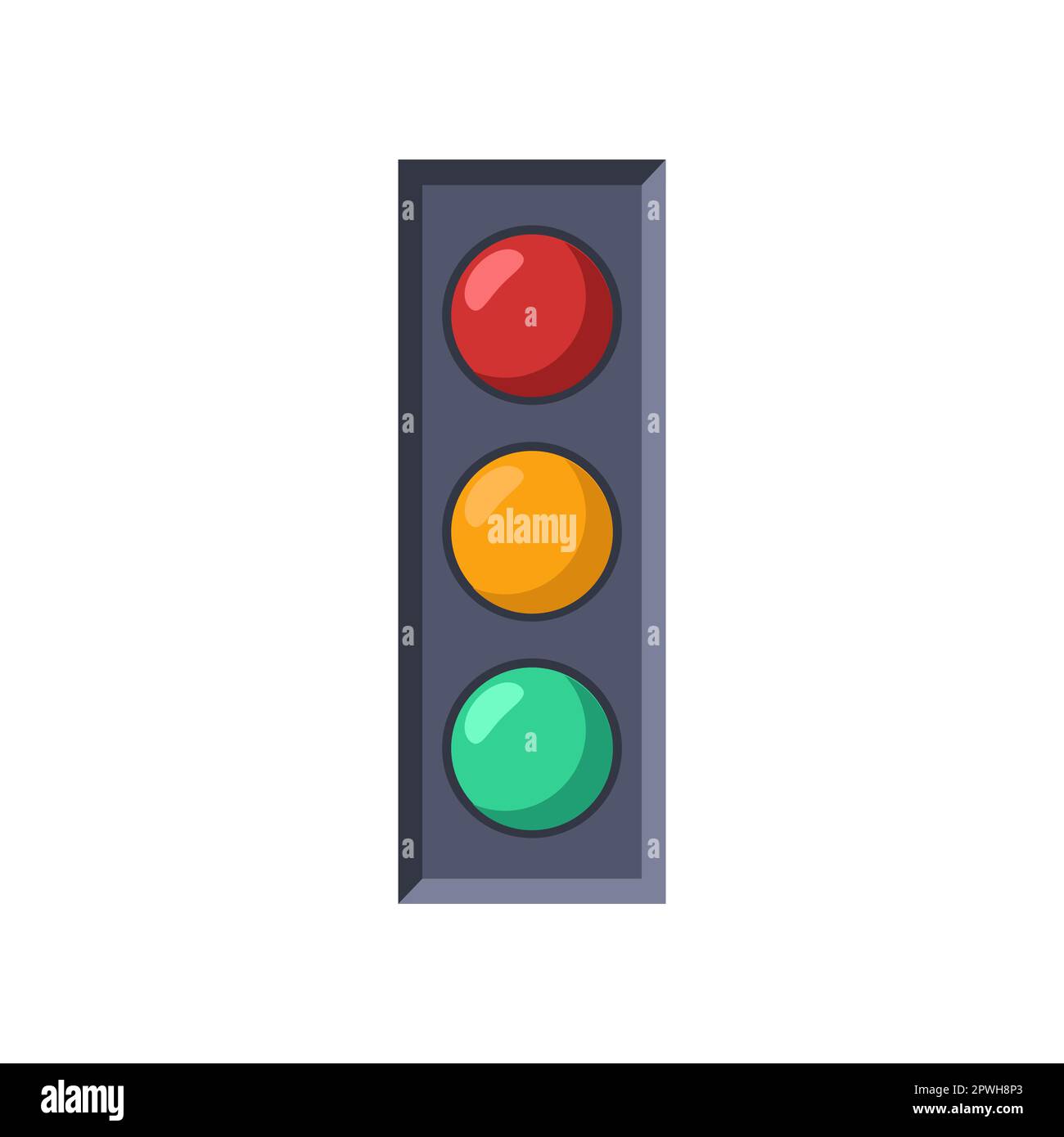 Traffic lights front view vector illustration Stock Vector Image & Art ...