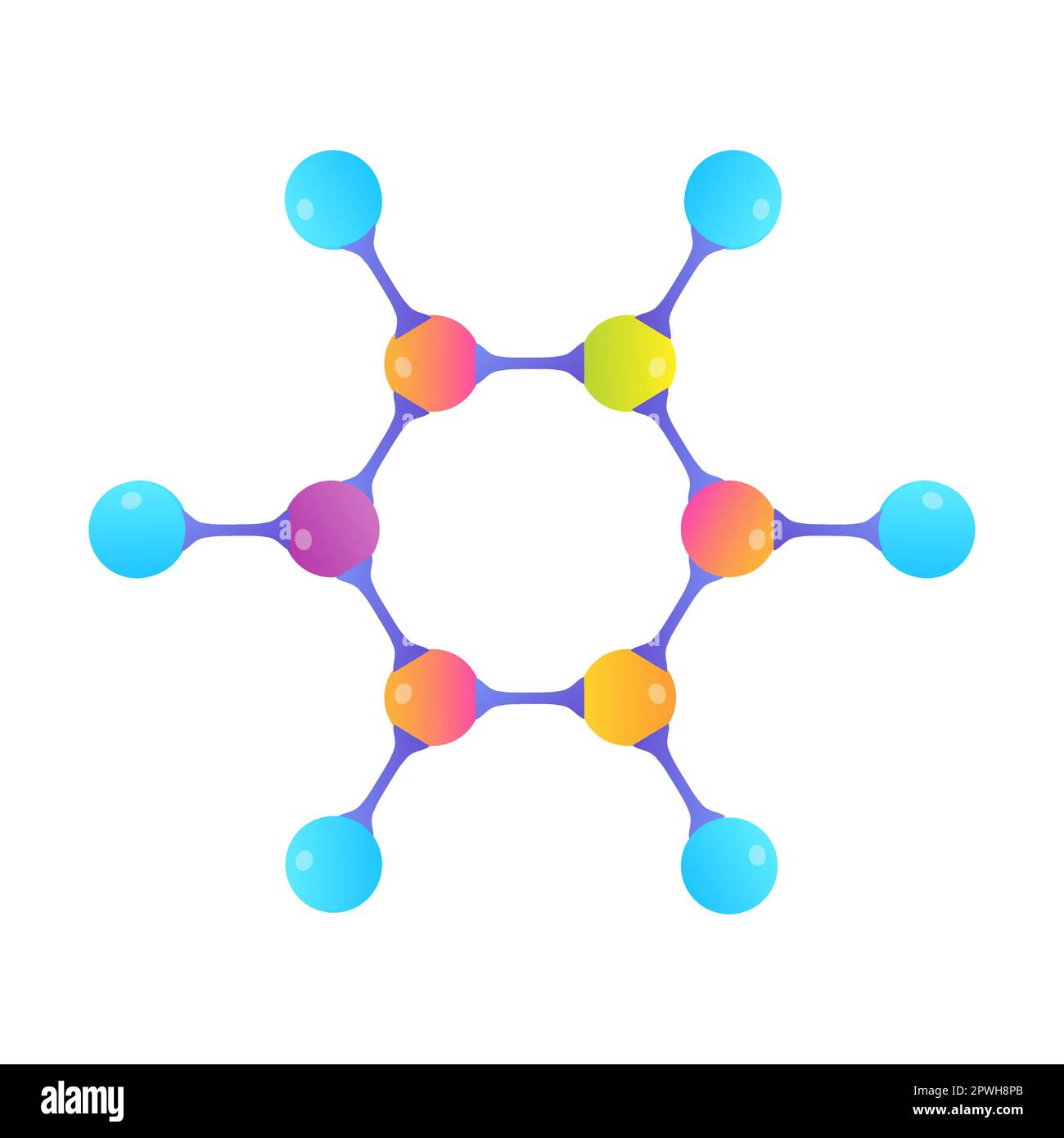 Molecular Structure Vector Illustration Shape Or Model Of Connected Molecules For Scientific