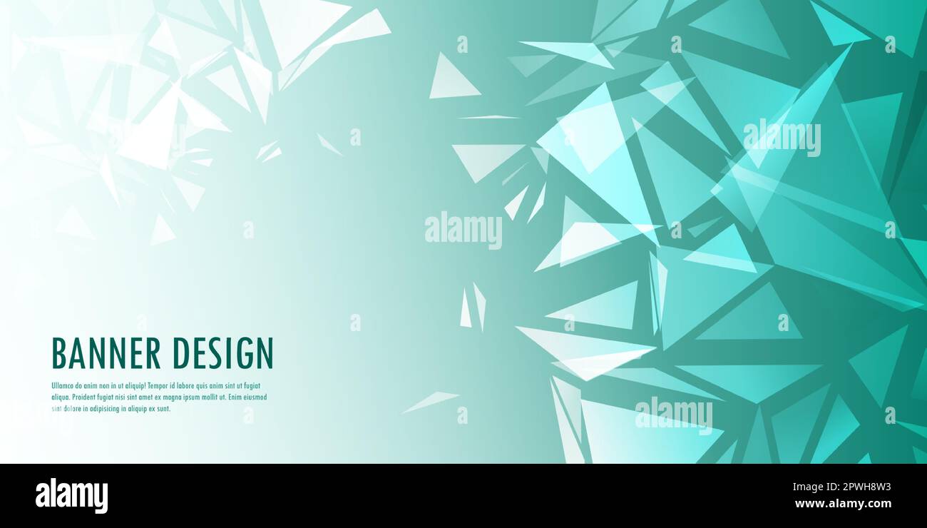 Banner with an abstract low poly design Stock Vector Image & Art - Alamy