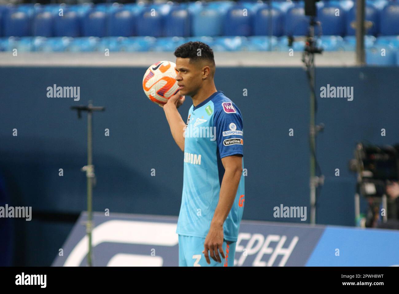 Saint Petersburg, Russia, 22 April 2023: Football. Russian Premier ...