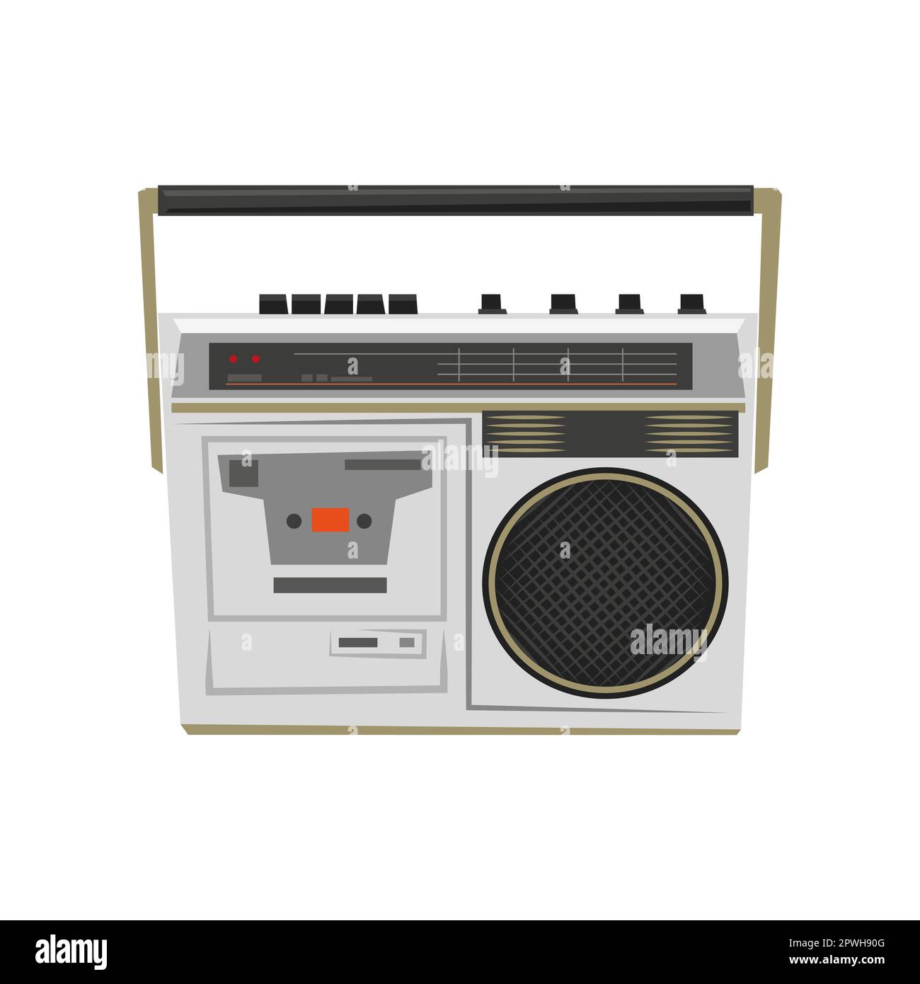 Vintage audio magnetic recorder cartoon illustration Stock Vector Image ...