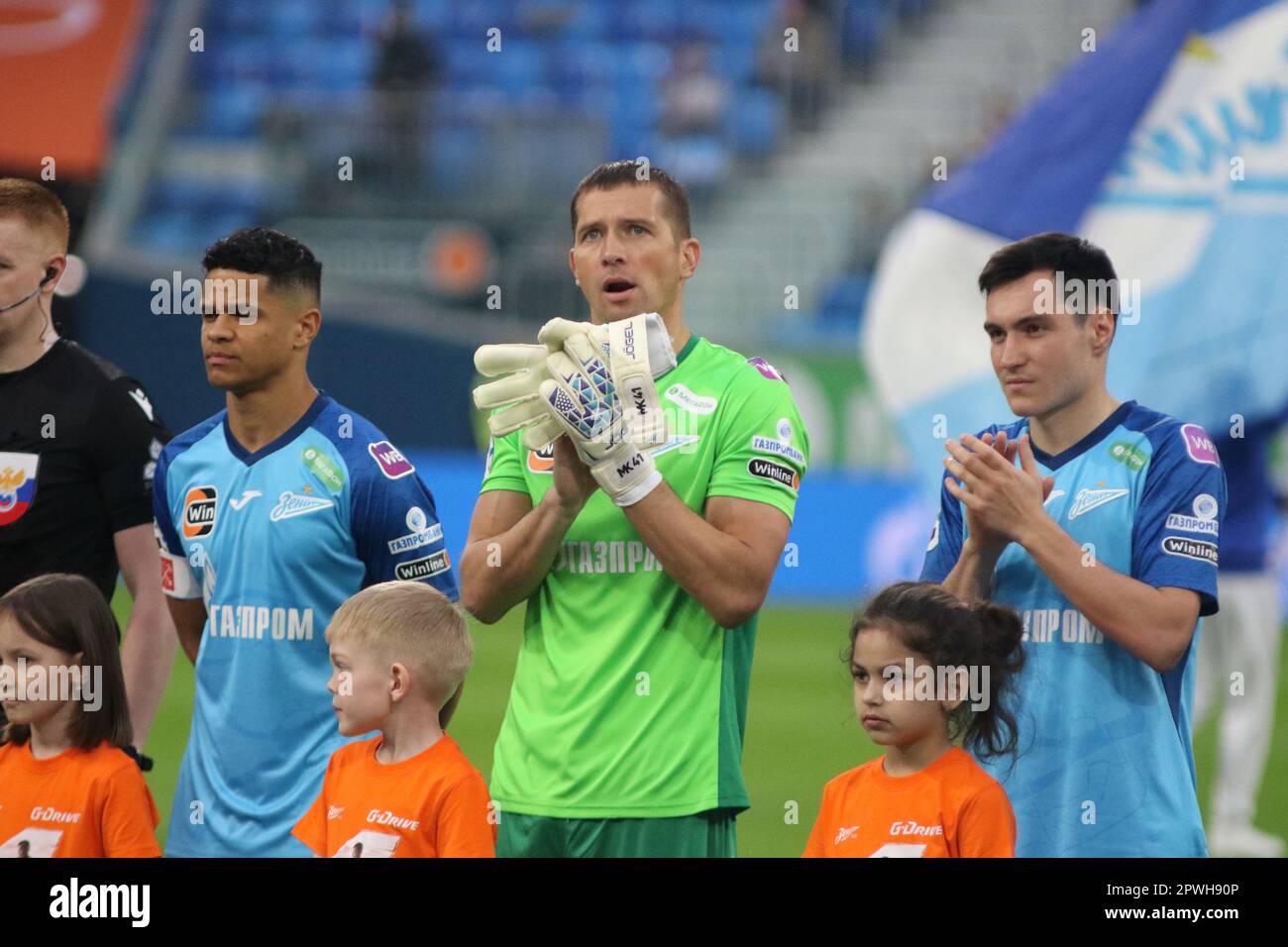 Saint Petersburg, Russia, 22 April 2023: Football. Russian Premier ...