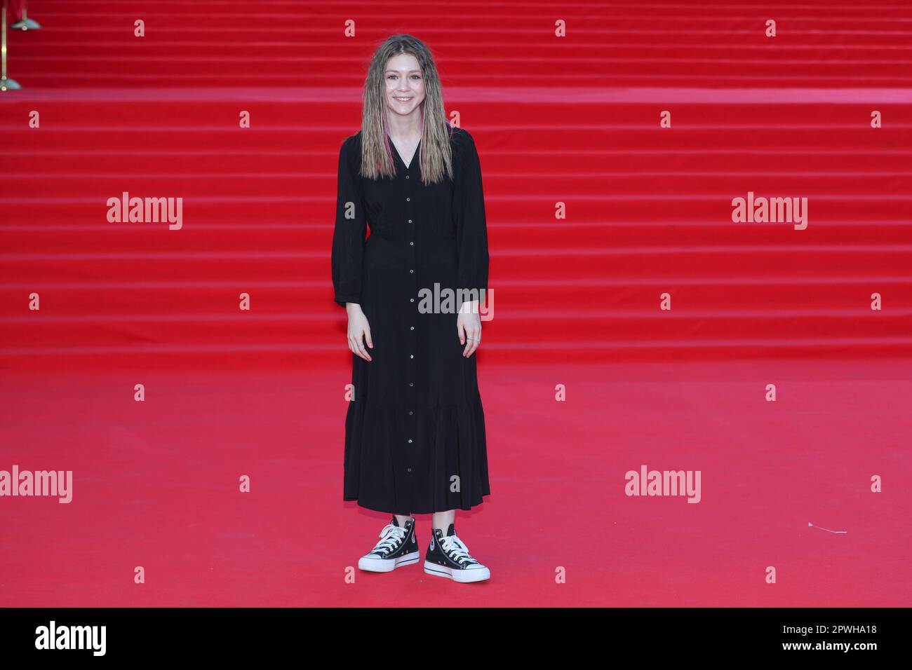 21.04.2023. Russia. Moscow. Actress Maria Lobanova on the red carpet ...