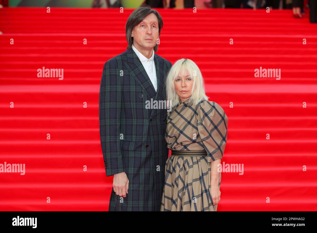 21.04.2023. Russia. Moscow. Designer Sergey Sysoev and his wife on the ...