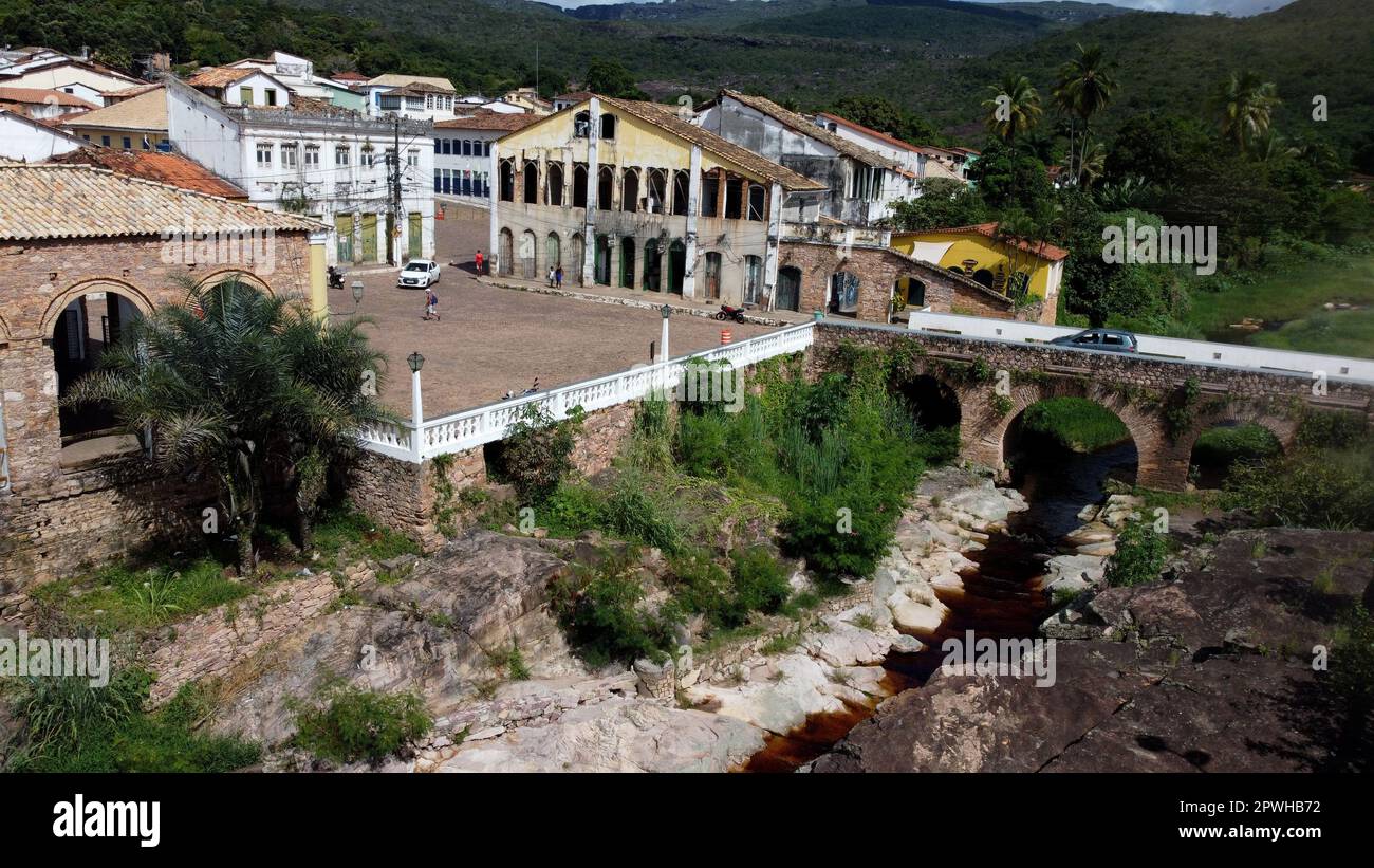 lencois, bahia, brazil - april 30, 2023: view of the town of Lencois in ...