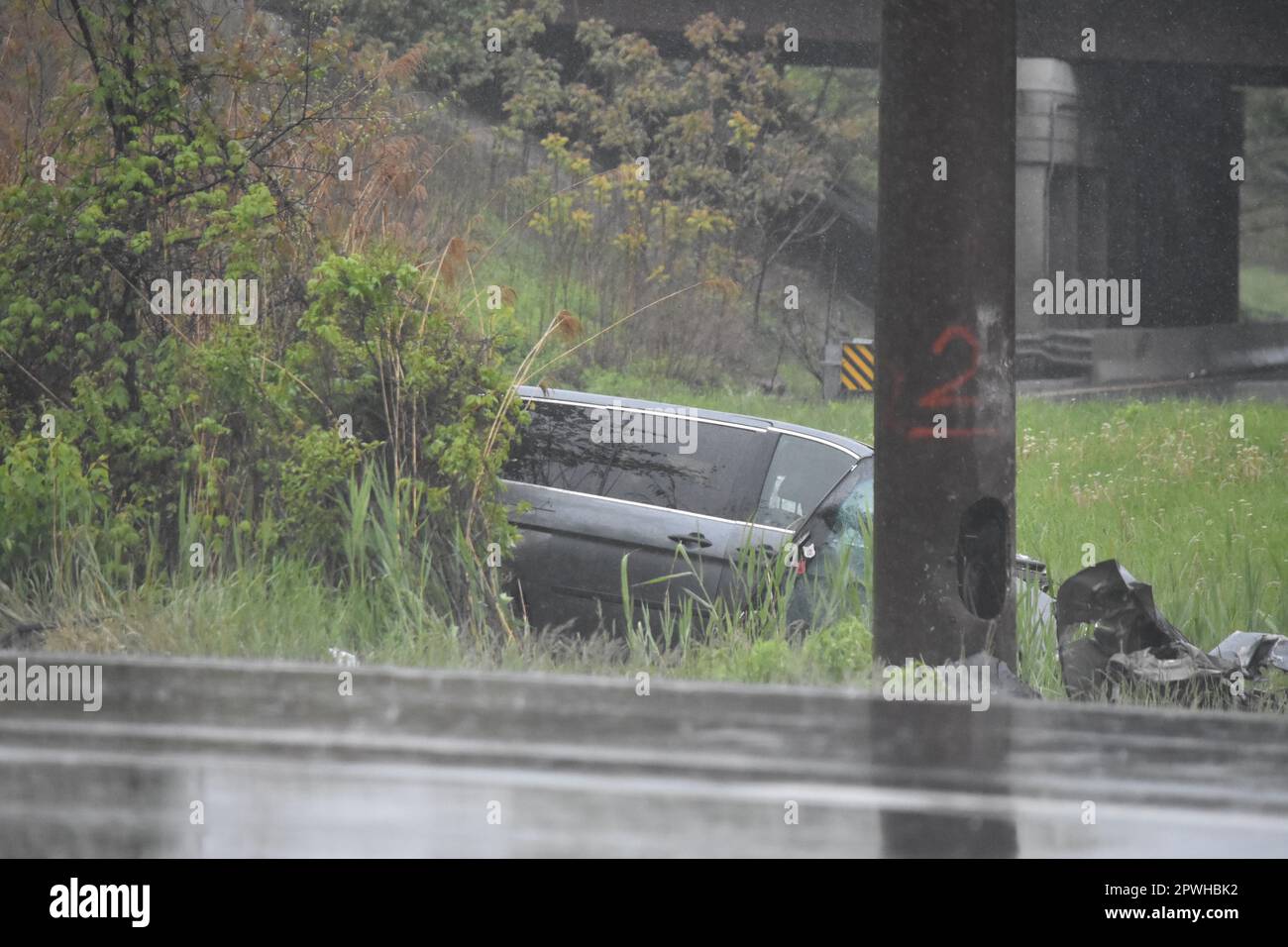 Honda Odyssey damaged in the fatal vehicle crash incident seen in the ...
