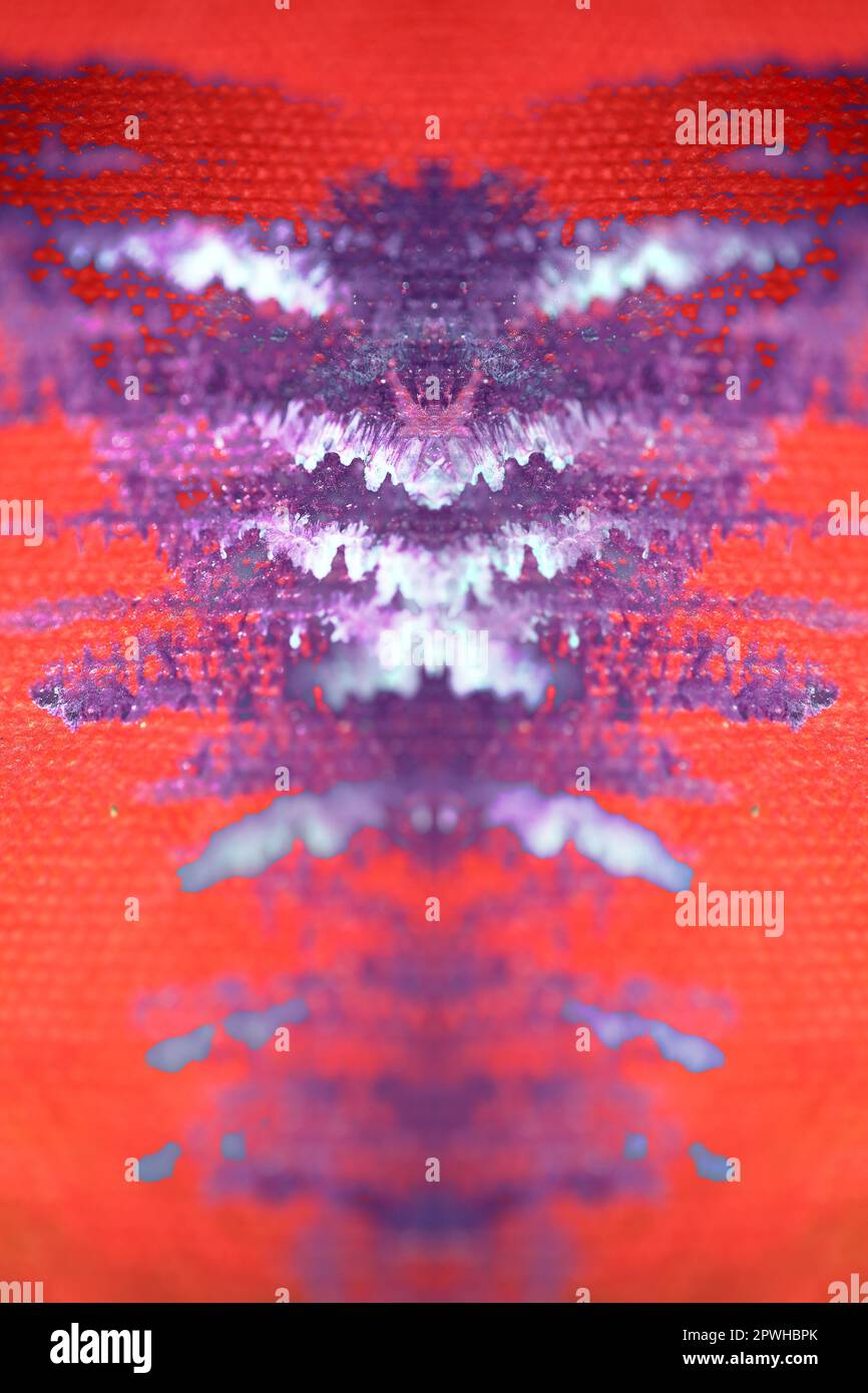 Colorful acrylic paint abstracts psychedelic creation on canvas art ...