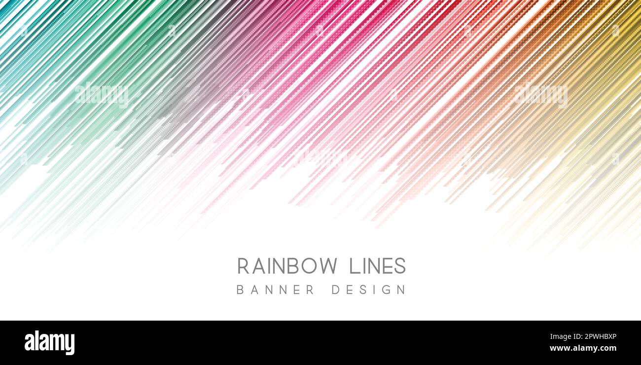 Banner background with rainbow coloured lights design Stock Vector ...