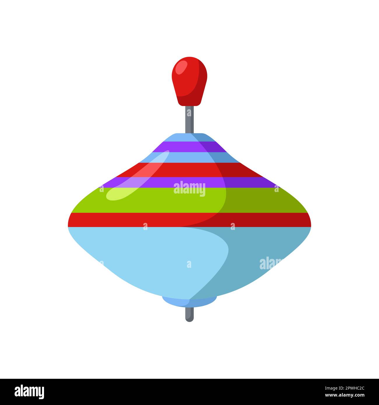 Colorful baby toy whirligig on white background cartoon illustration ...