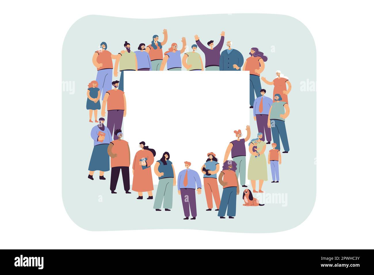 Crowd placard communication standing unity hi-res stock photography and ...