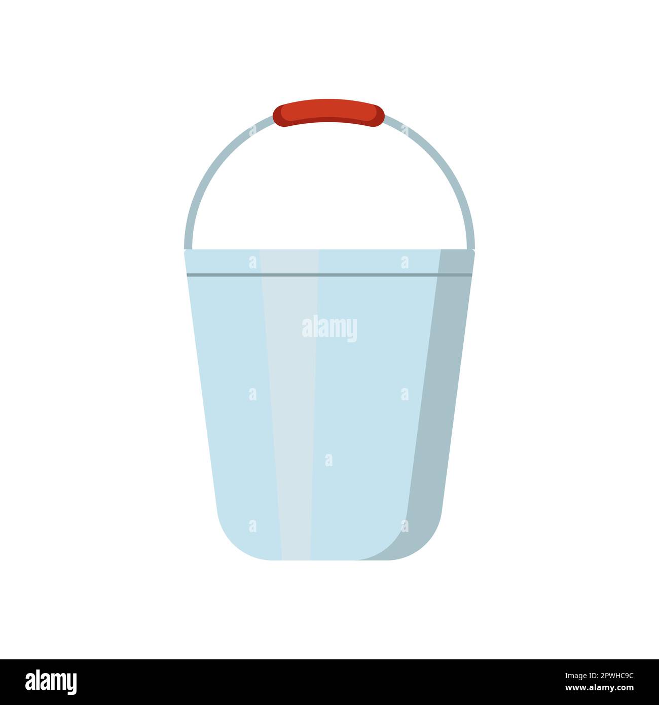 Cartoon plastic bucket isolated on white Stock Vector Image & Art - Alamy