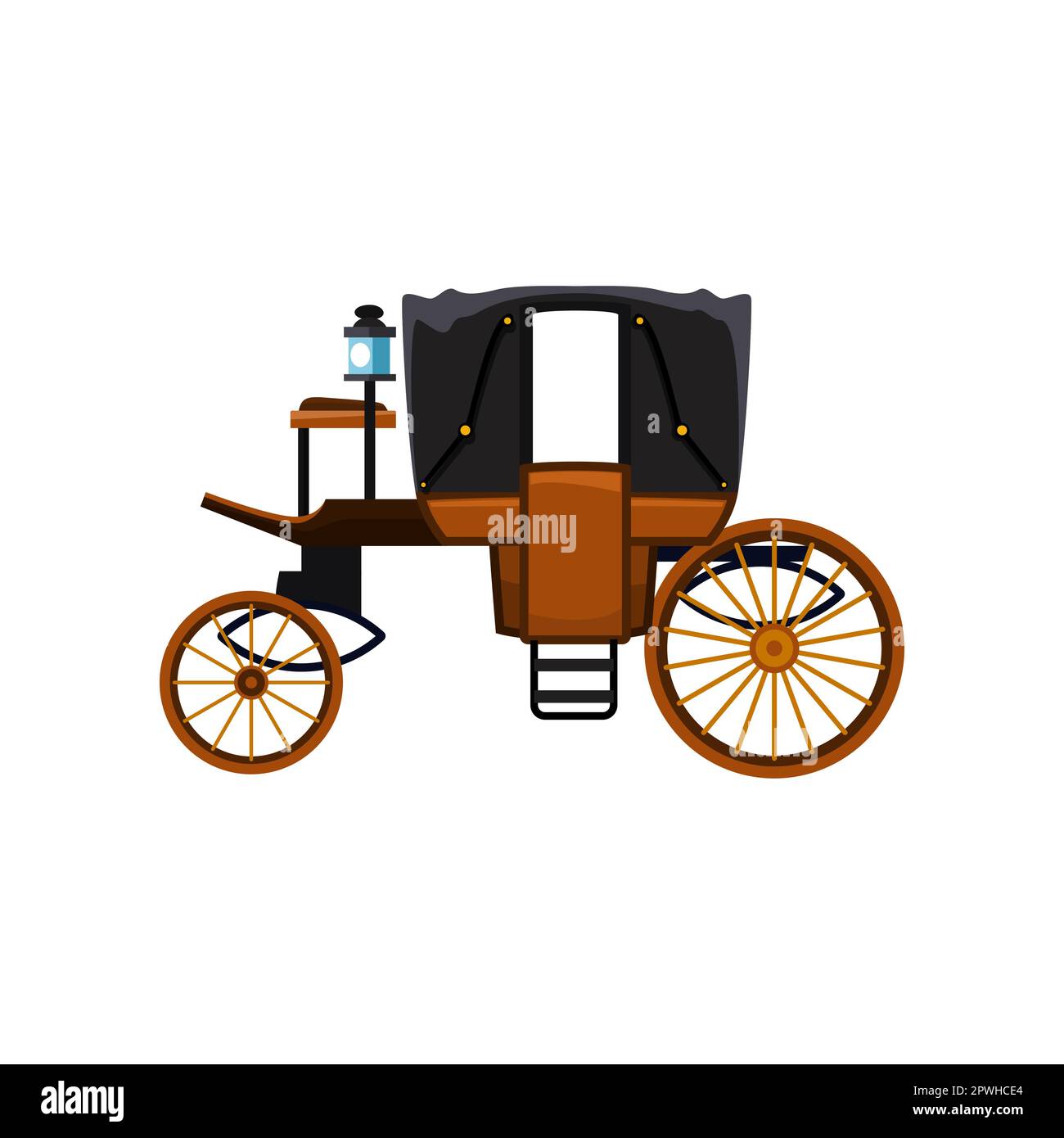 Black and brown retro cart for royals vector illustration Stock Vector ...
