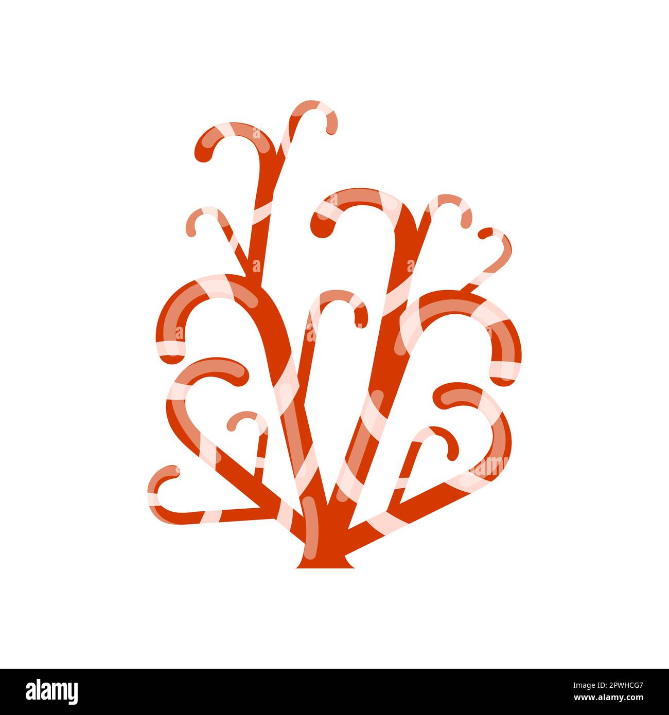 Caramel cane tree cartoon illustration Stock Vector Image & Art - Alamy