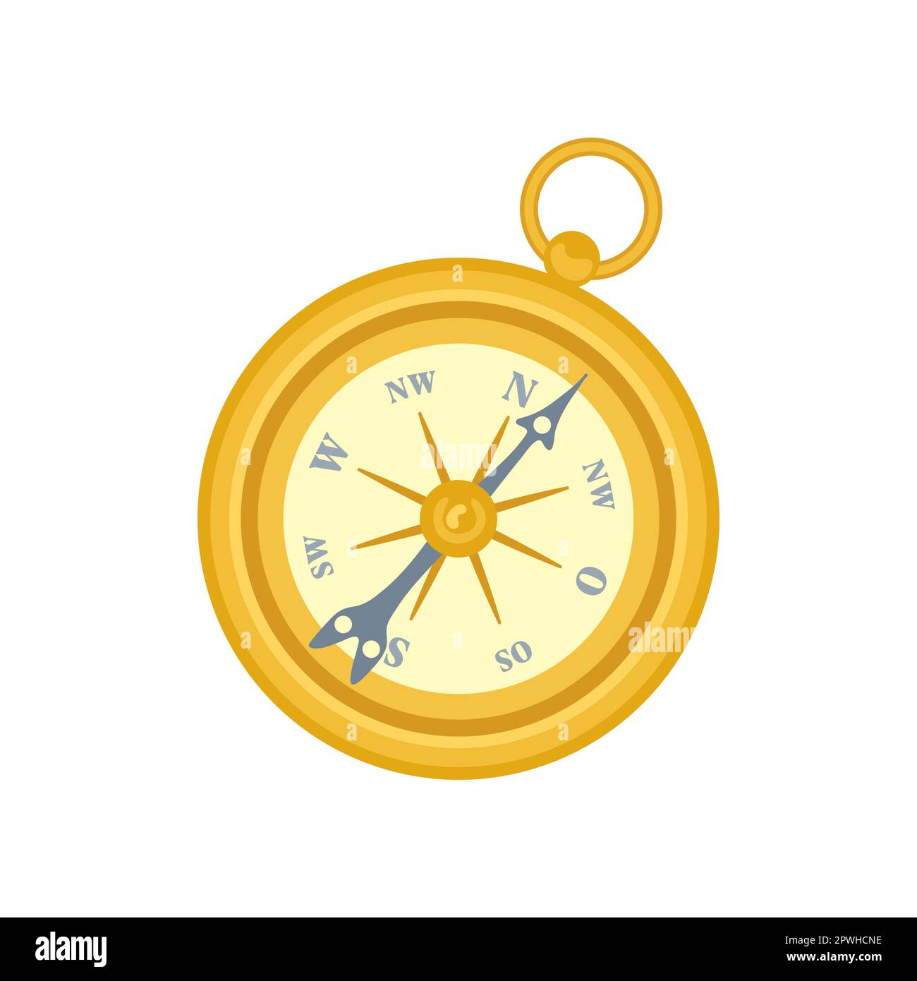 Vintage Gold Compass Vector Illustration Stock Vector Image And Art Alamy