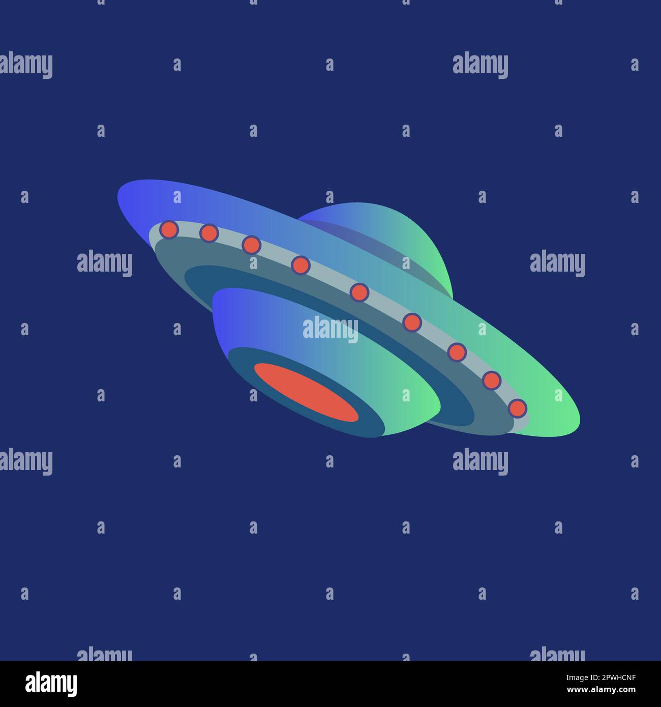 UFO or alien spaceship cartoon illustration Stock Vector Image & Art ...