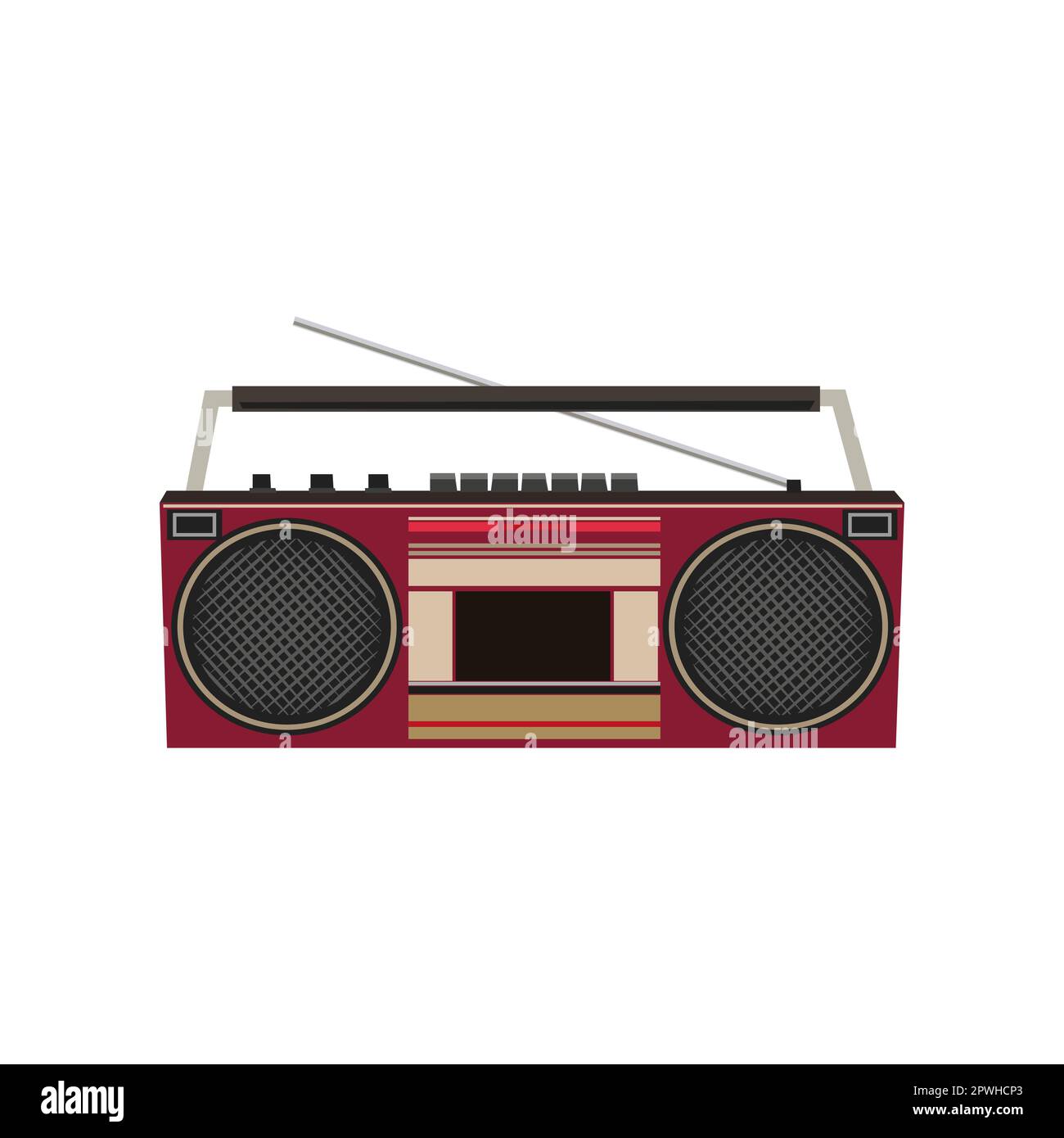Stereo tape recorder red Cut Out Stock Images & Pictures - Alamy