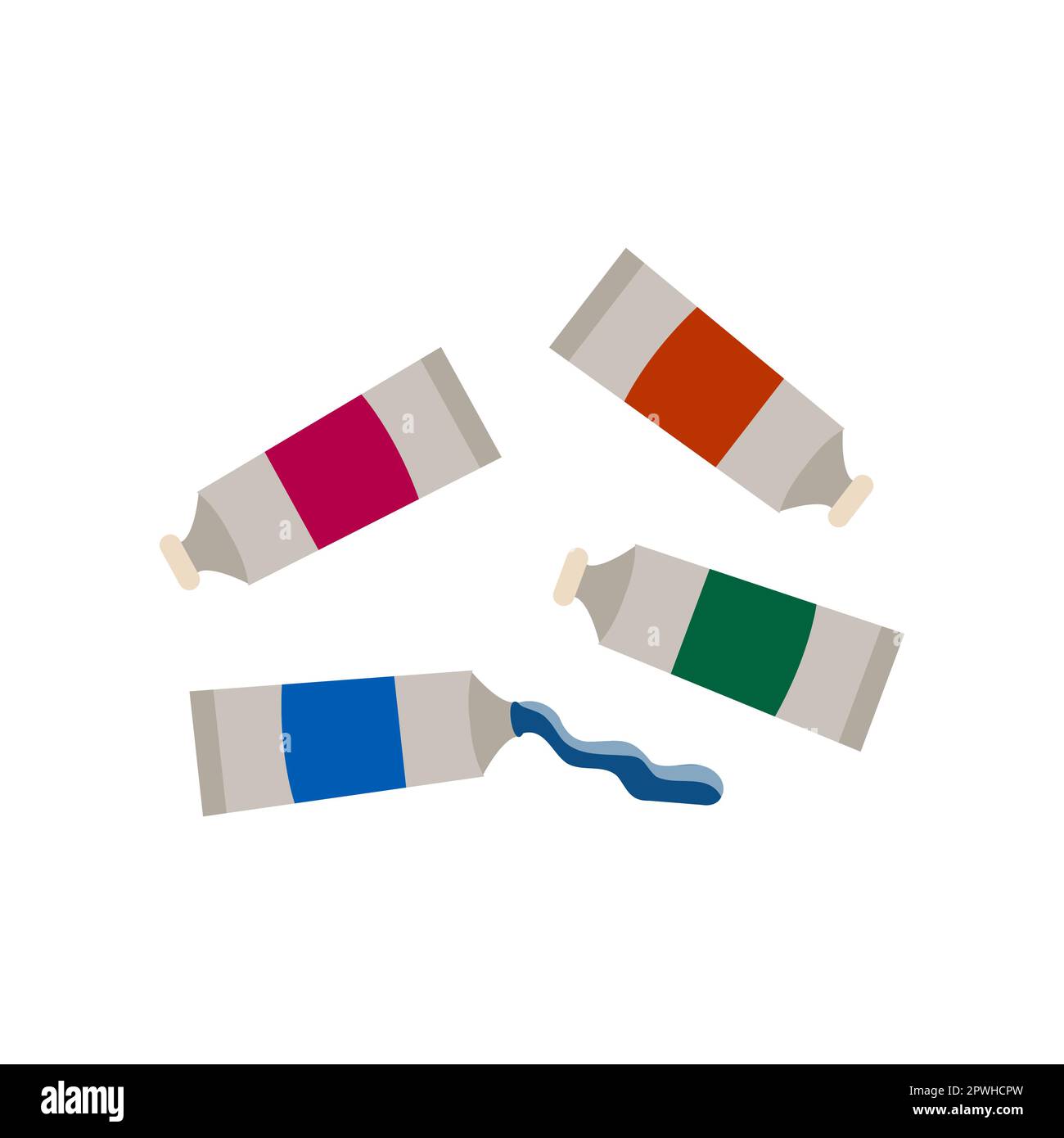 Tubes with oil paints on white background Stock Vector Image & Art - Alamy