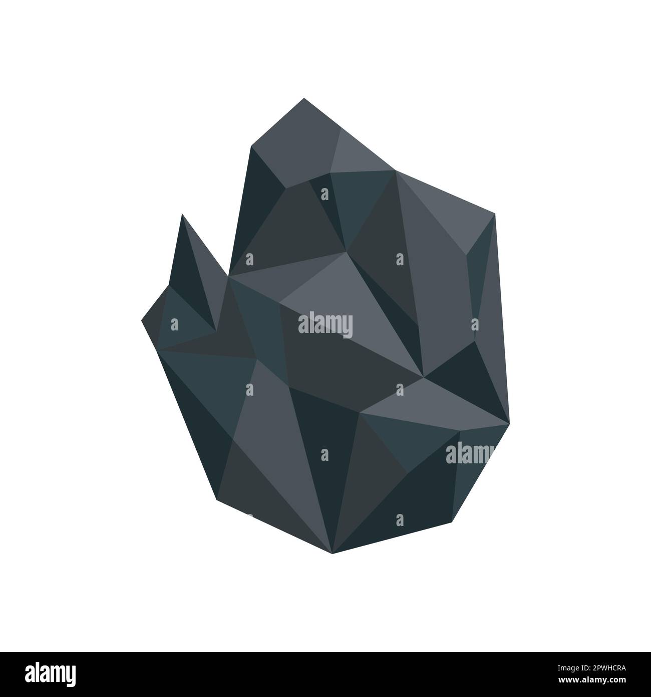 Big piece of black coal vector illustration Stock Vector Image & Art ...