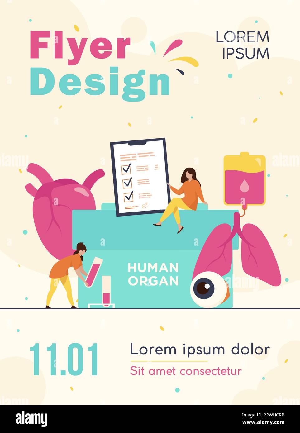 An organ donor card Stock Vector Images - Alamy