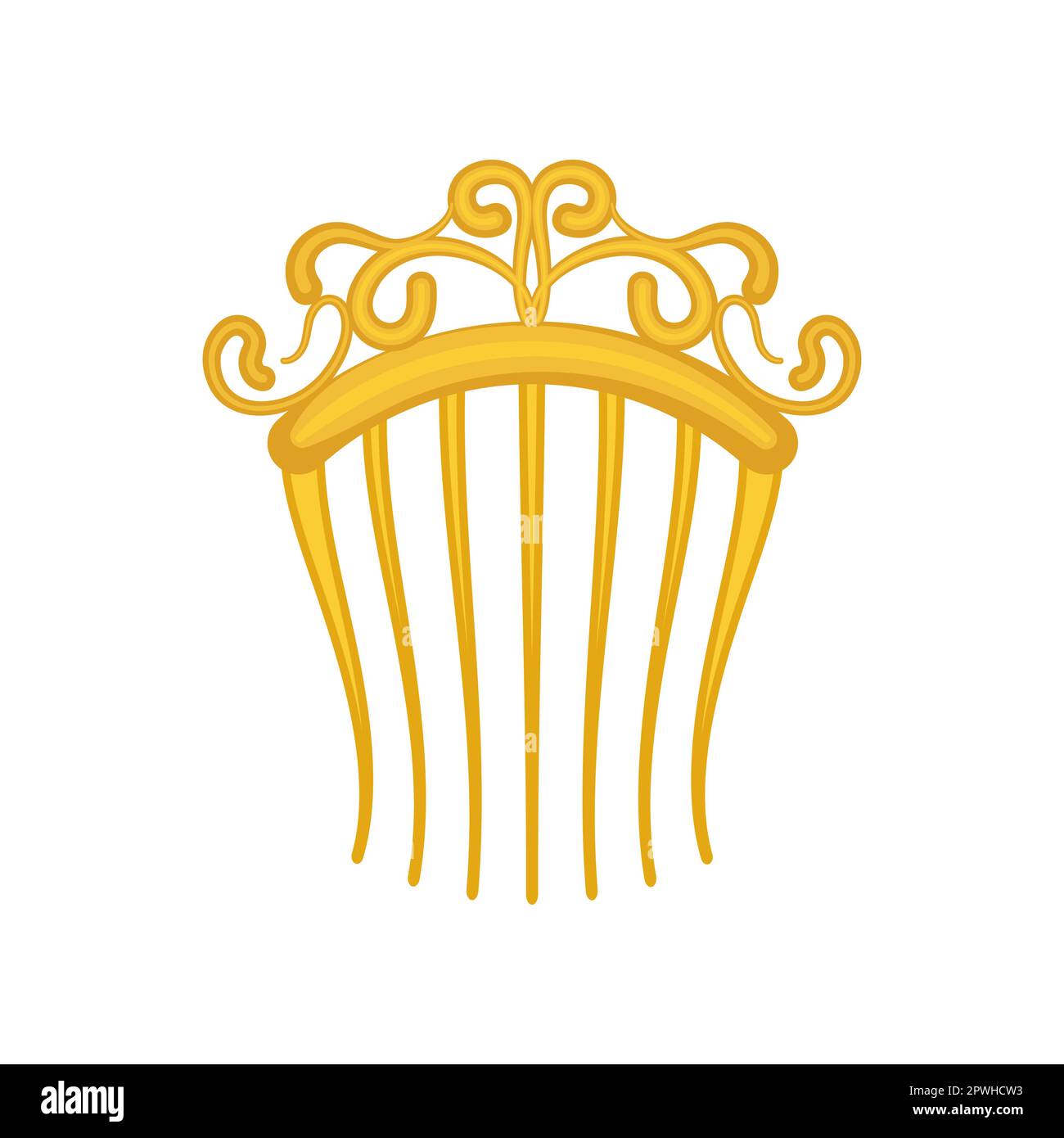 Vintage gold comb vector illustration Stock Vector Image & Art - Alamy