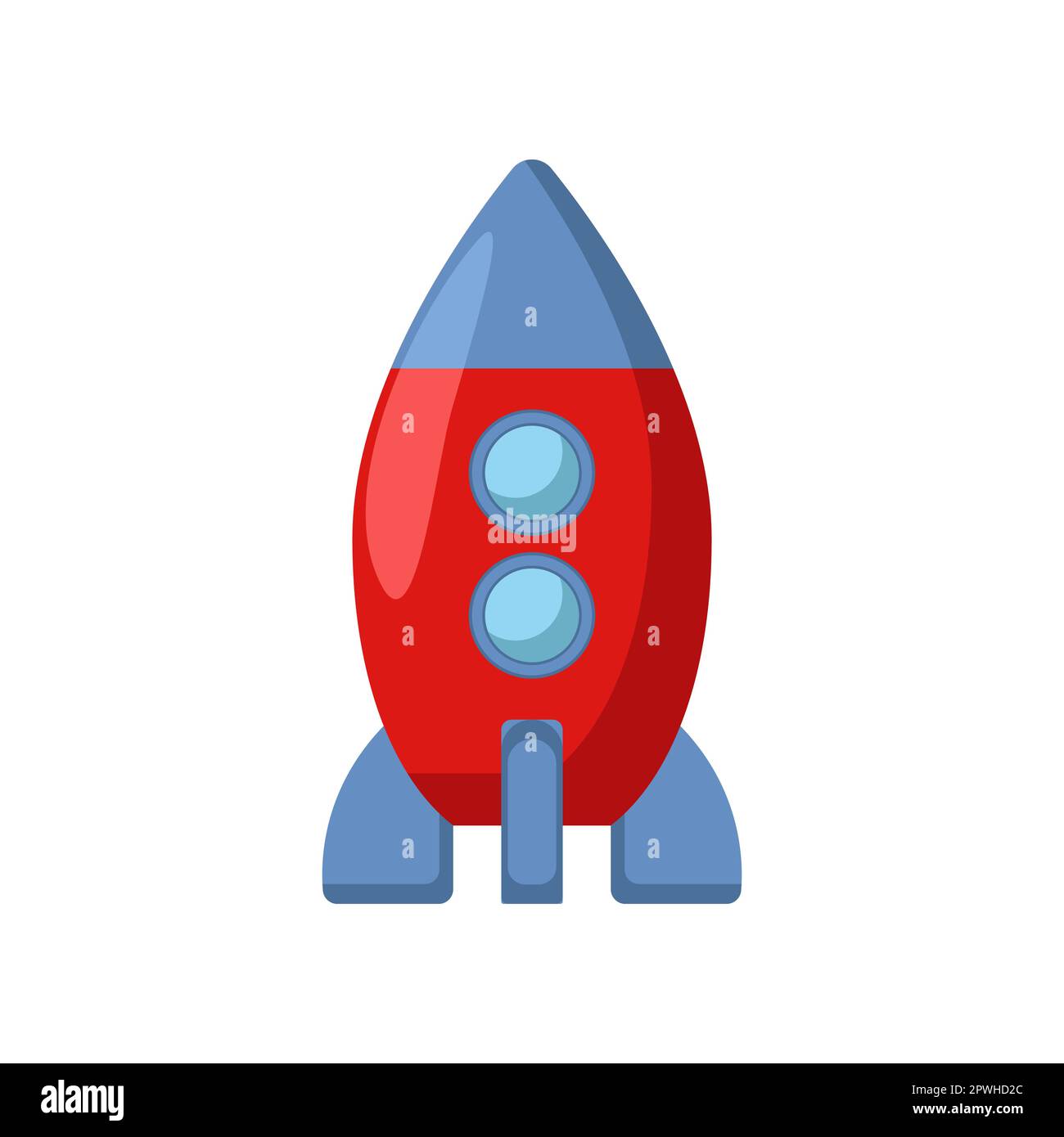 Baby toy rocket on white background cartoon illustration Stock Vector ...