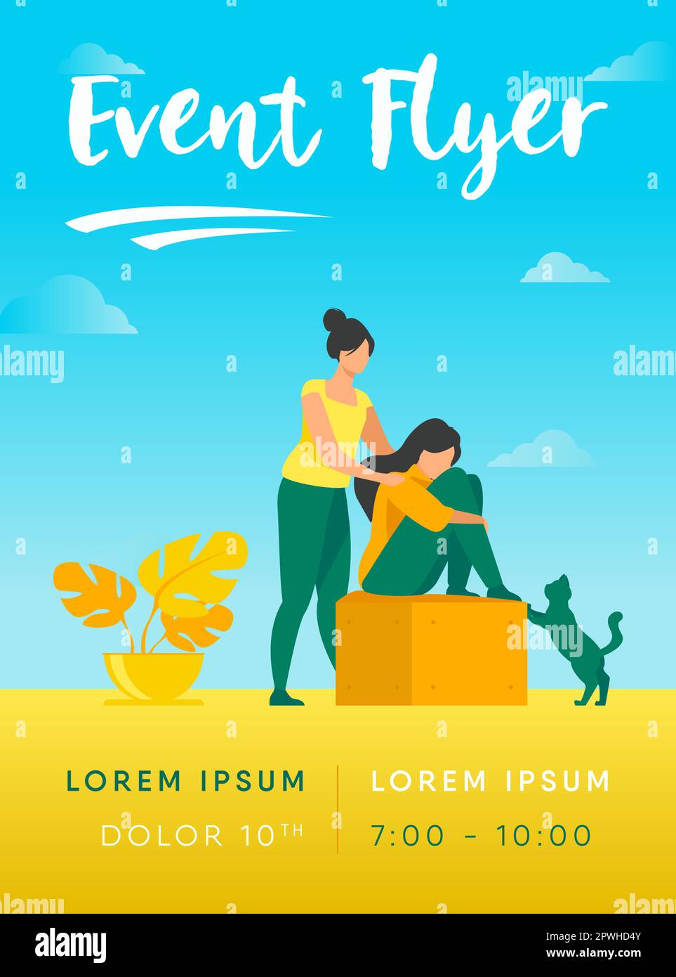 Depressed friend help Stock Vector Images - Alamy