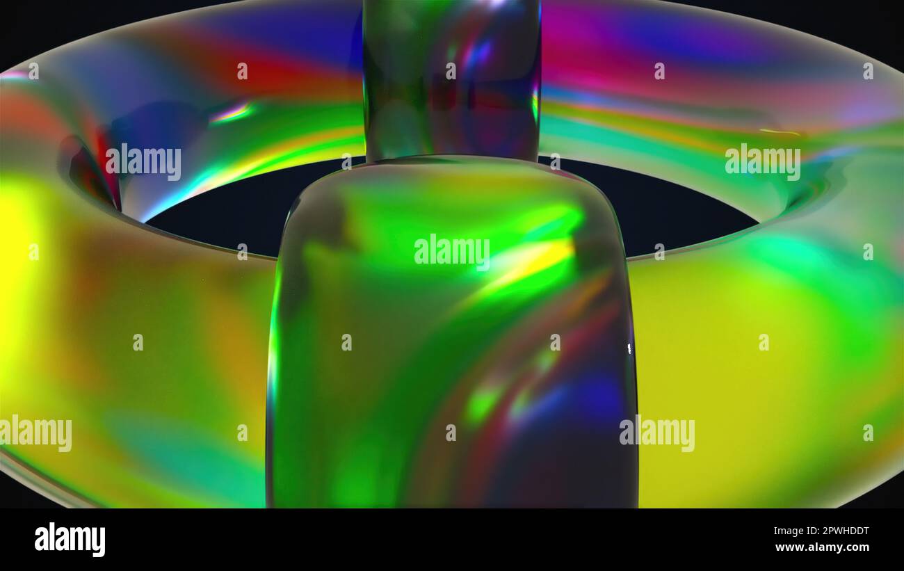 3d colorful animation circle ring hi-res stock photography and images ...