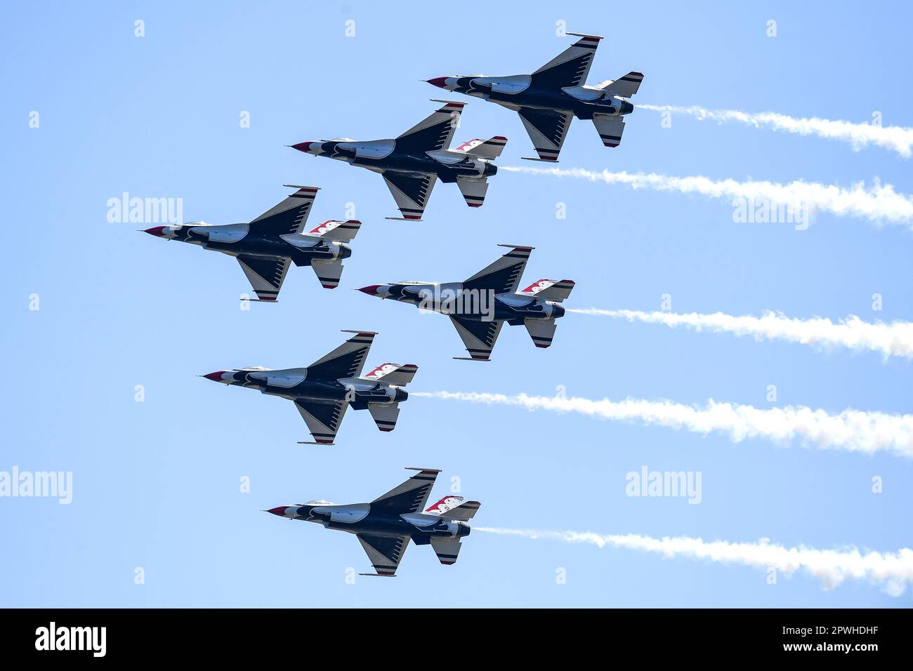 The Thunderbirds fly during a practice session for the 2023 Thunder ...
