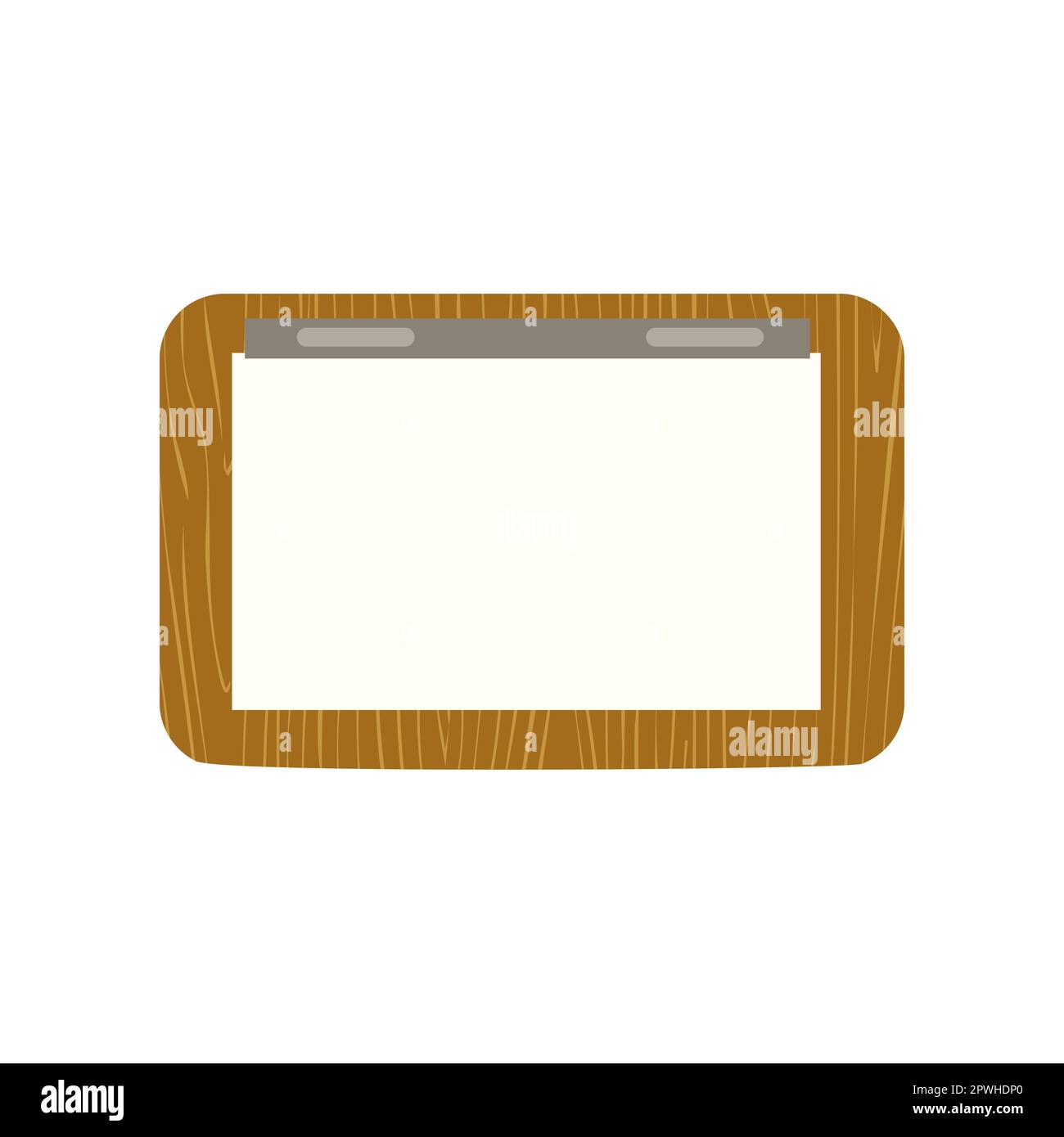Wooden board with paper on white background Stock Vector Image & Art ...