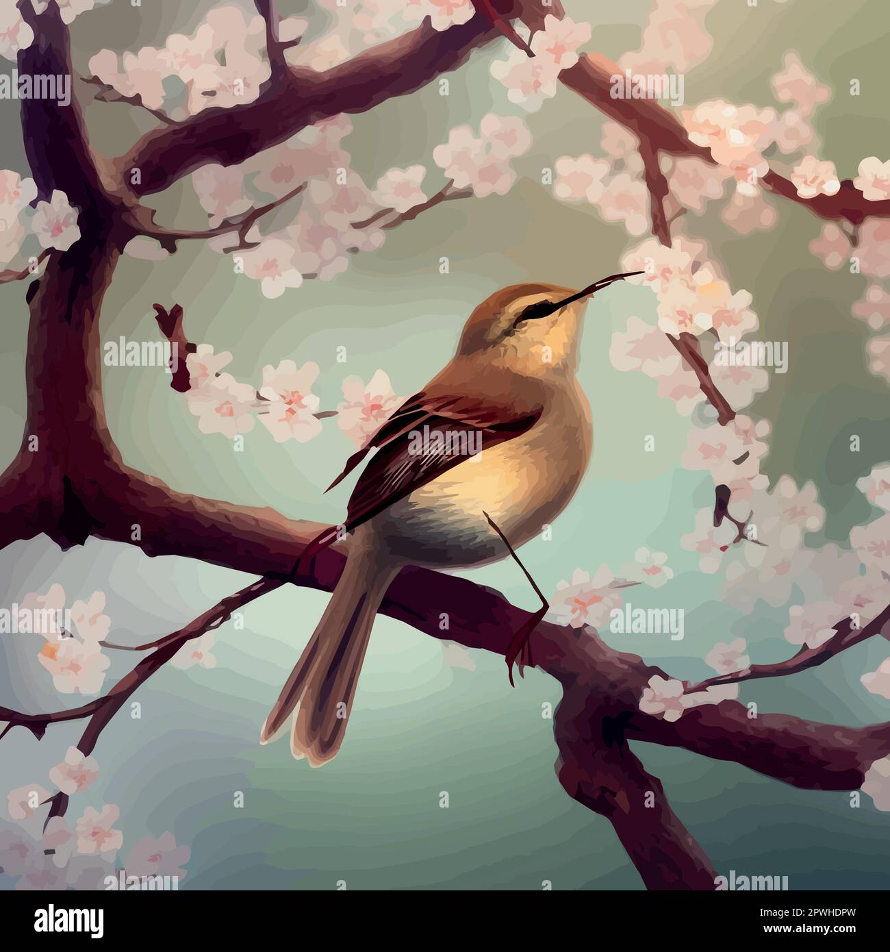 Oriental life of birds Stock Vector Images - Alamy