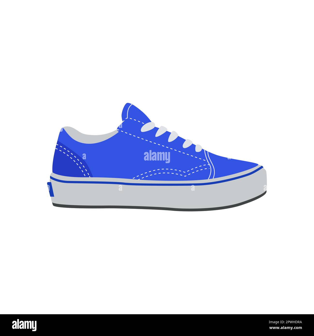 Blue running shoe design vector illustration Stock Vector Image & Art ...