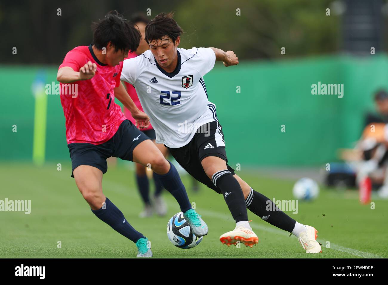 Chiba, Japan. 30th Apr, 2023. Taiyo Yamaguchi (JPN) Football/Soccer : Japan U-17 training match ...