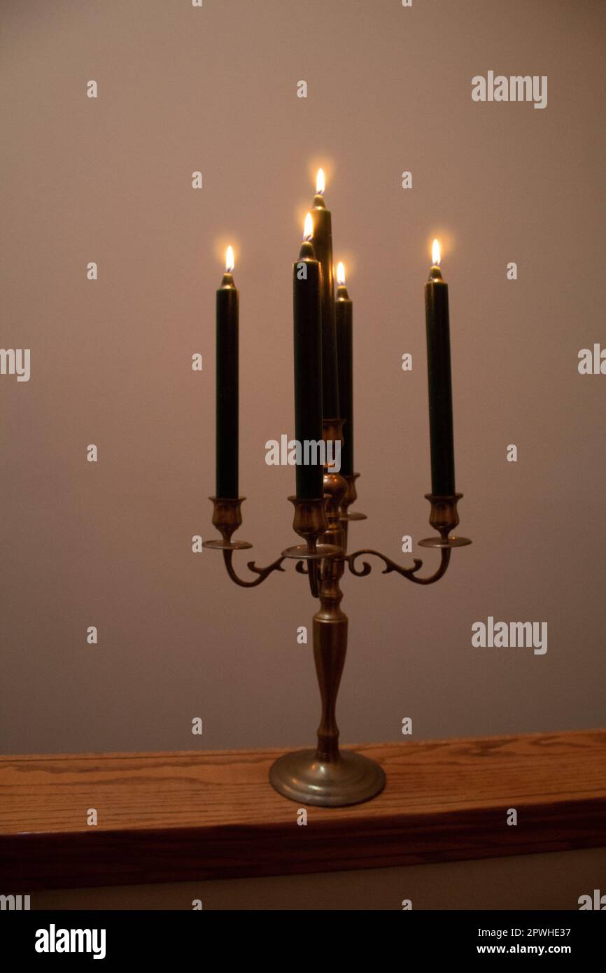 Lit candelabra hi-res stock photography and images - Alamy