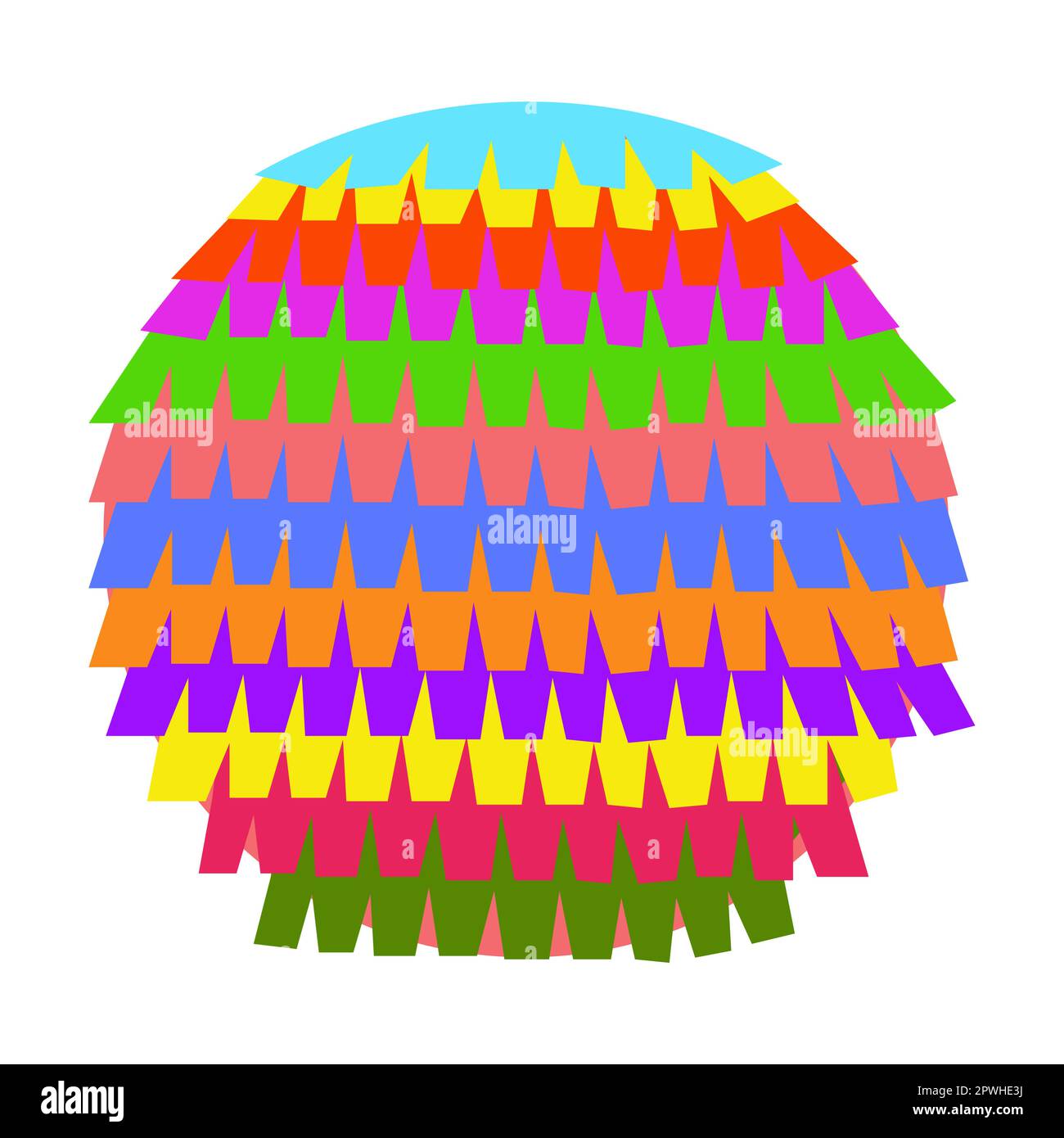 Cute pinata ball vector illustration. Mexican paper toy for birthday ...