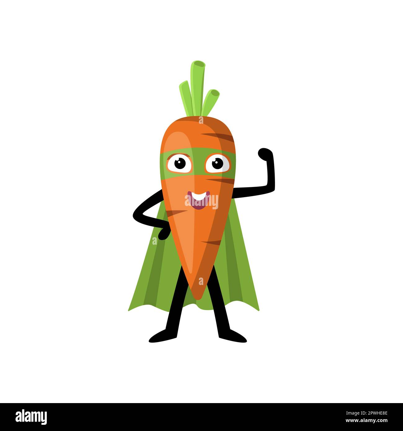 Cute superhero carrot character illustration Stock Vector Image & Art ...